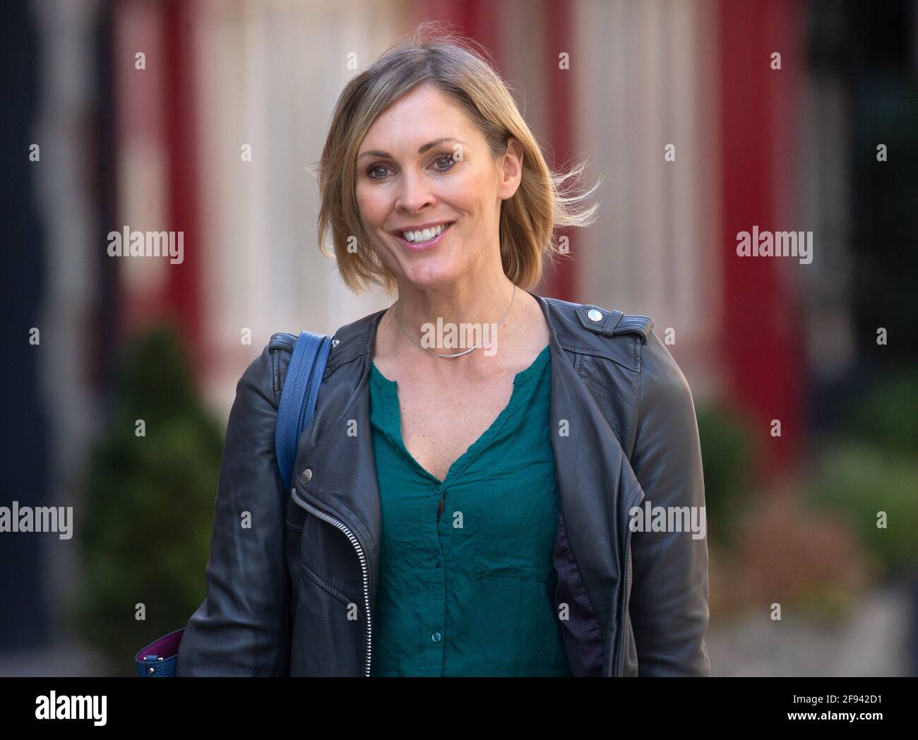 London, UK. 16th Apr, 2021. Presenter, Jenni Falconer arrives at the ...