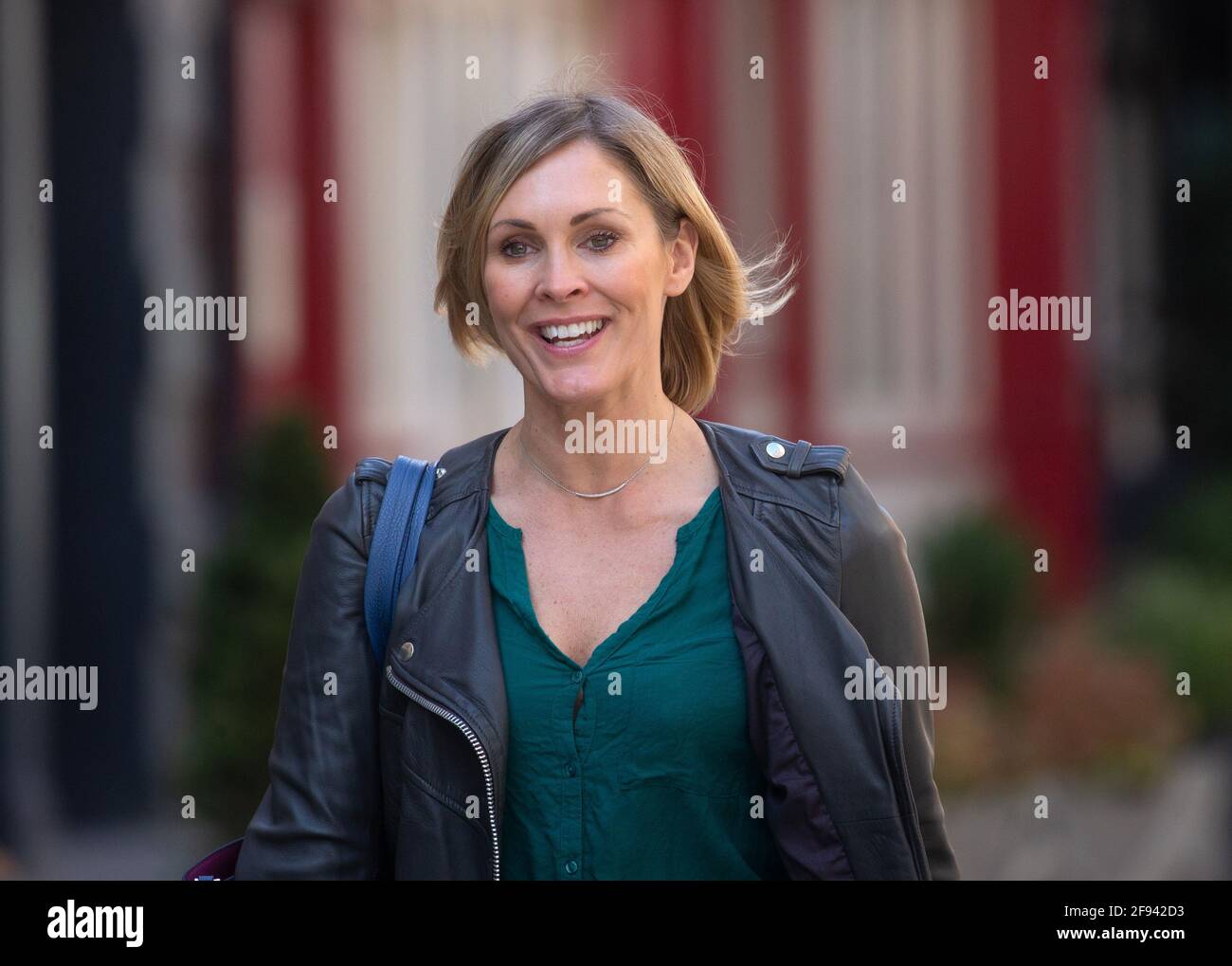 London, UK. 16th Apr, 2021. Presenter, Jenni Falconer arrives at the ...