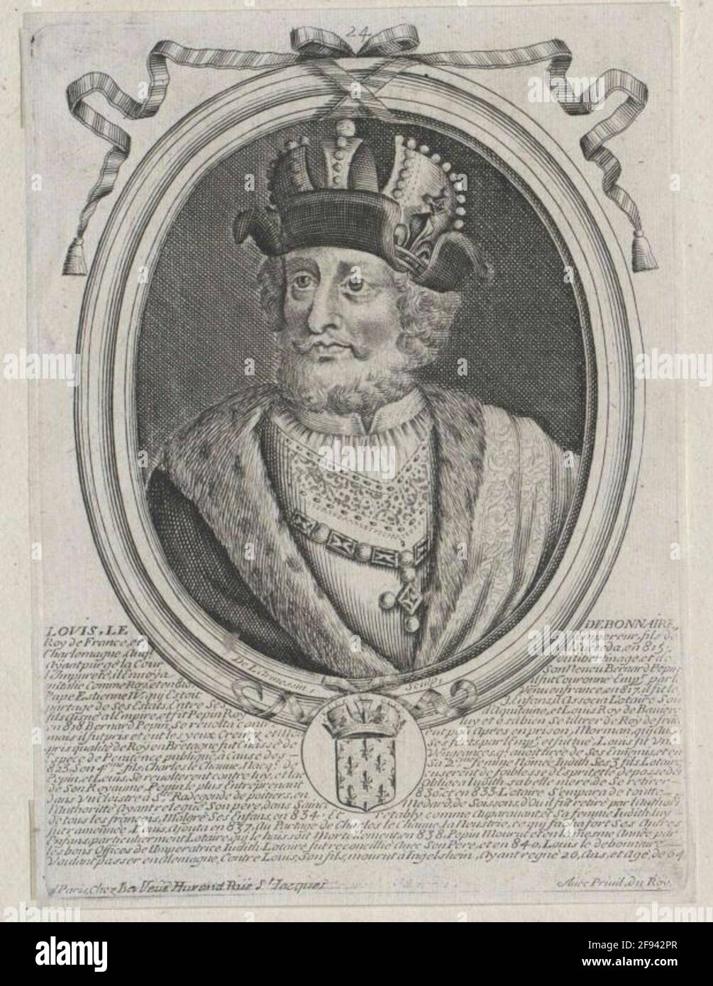 Ludwig I, the religious, Roman emperor Stock Photo - Alamy