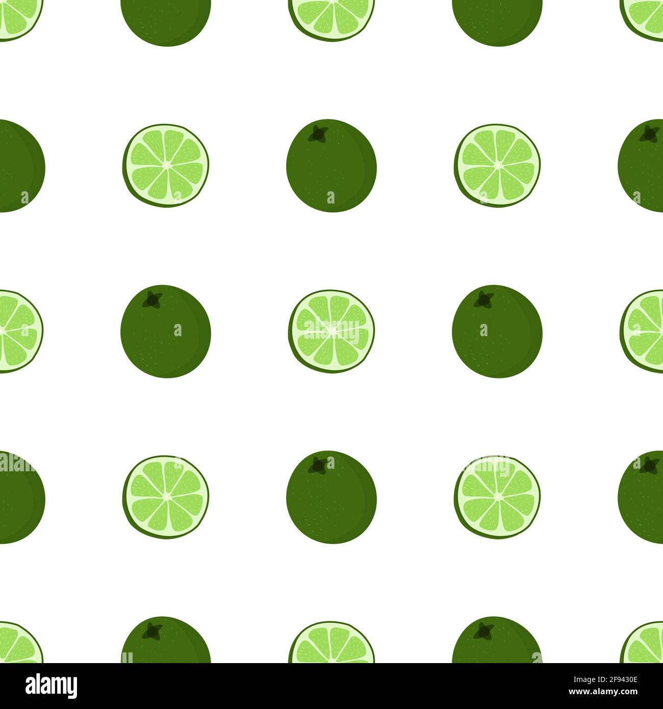 Hand drawn seamless pattern with whole and sliced lime. Surface design ...