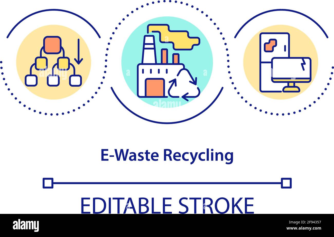 E-waste recycling concept icon Stock Vector Image & Art - Alamy