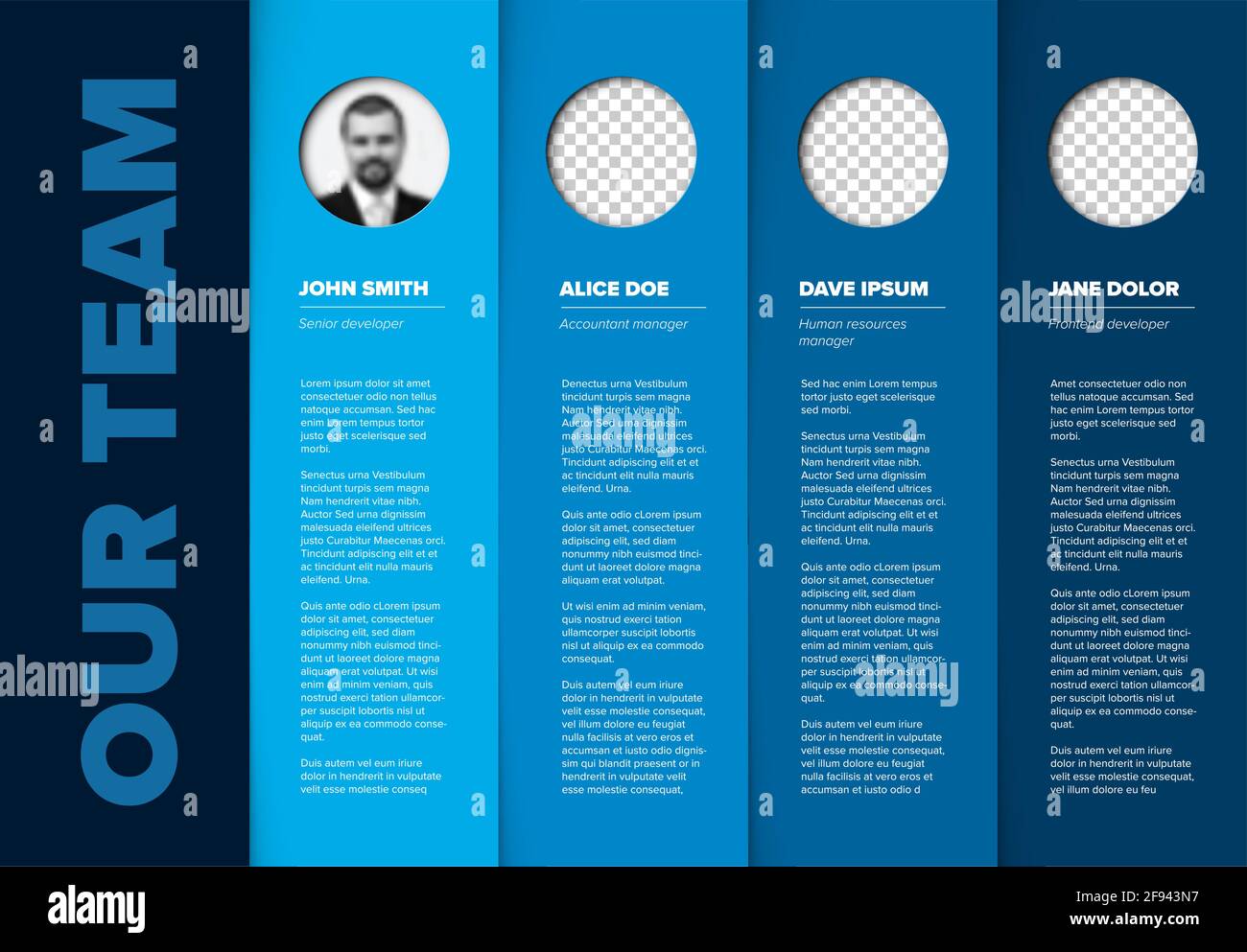 Company team presentation template with team profile photos ...