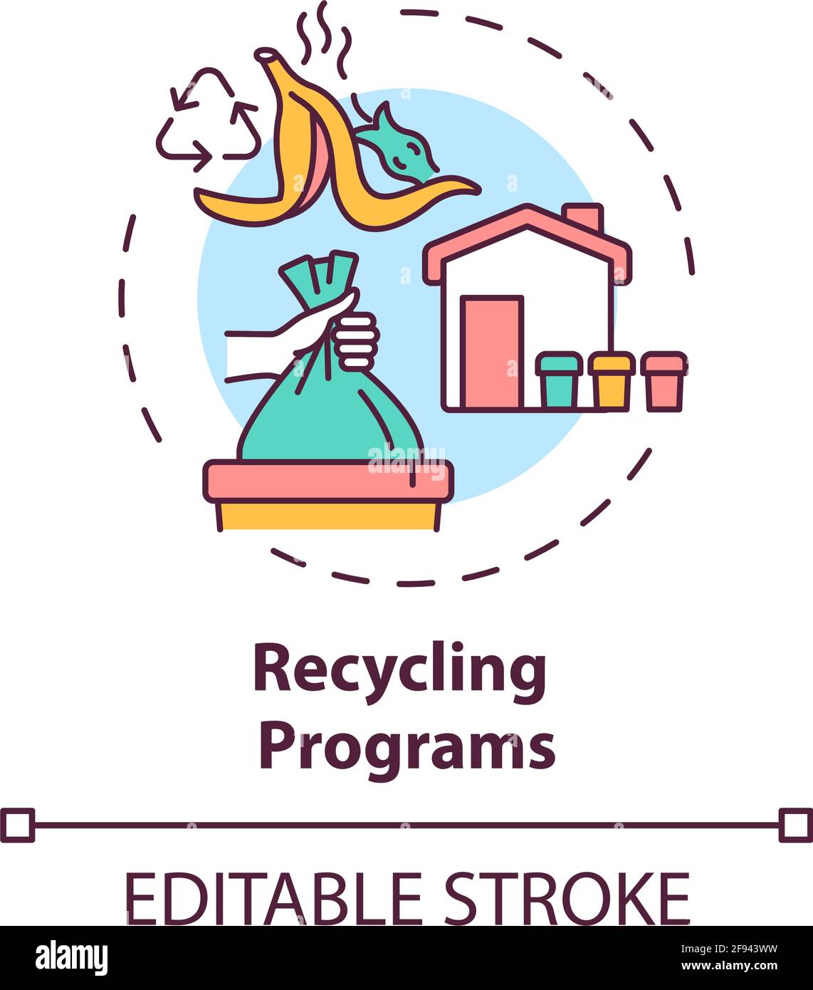 Recycling programs concept icon Stock Vector Image & Art - Alamy