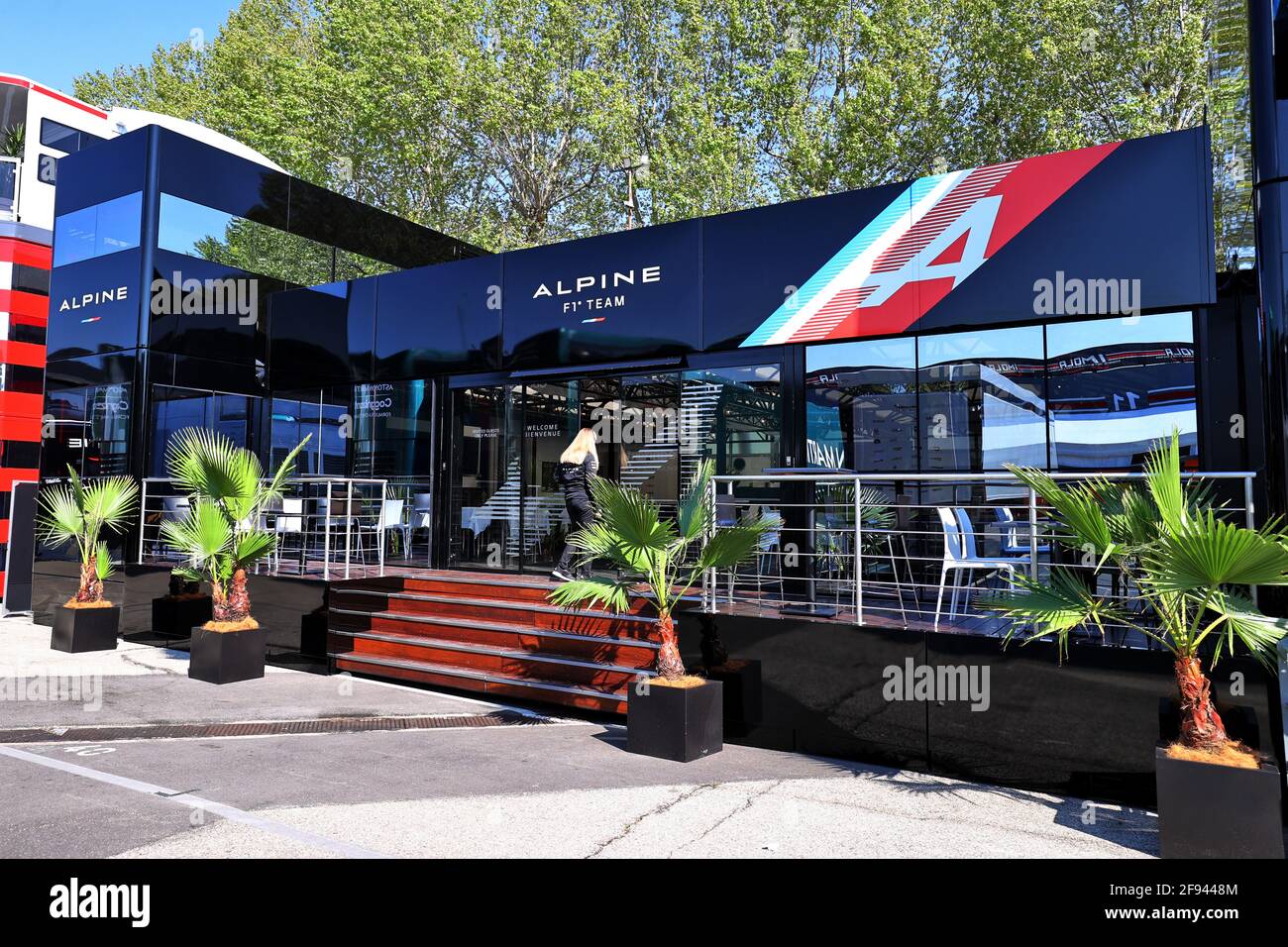 Alpine f1 team motorhome in paddock hi-res stock photography and images ...