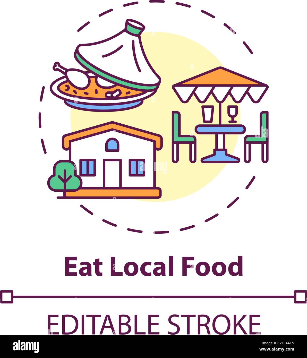 Eat local food concept icon Stock Vector Image & Art - Alamy