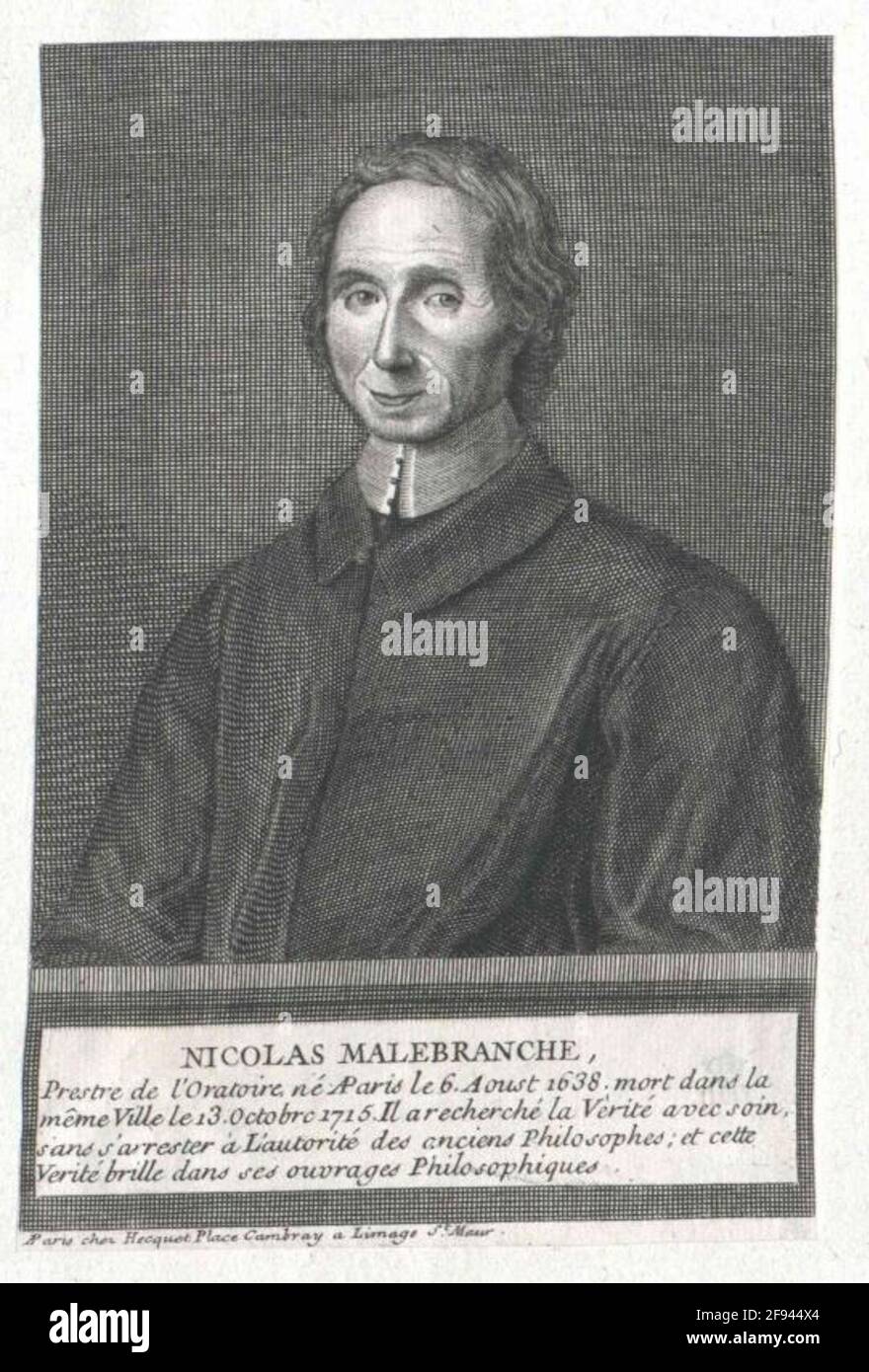 Malebranche, Nicolas Stock Photo - Alamy