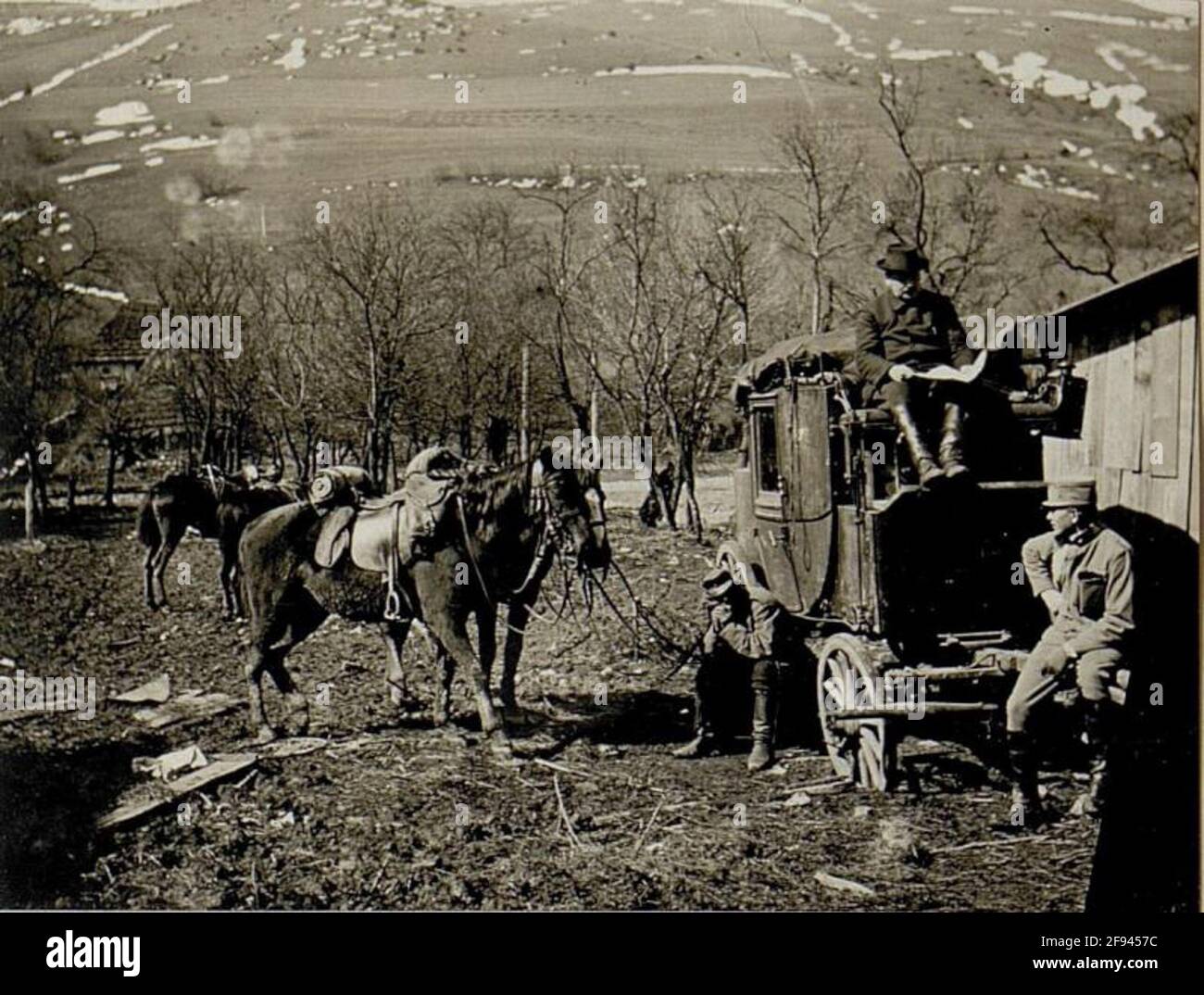 Field post during march Stock Photo - Alamy