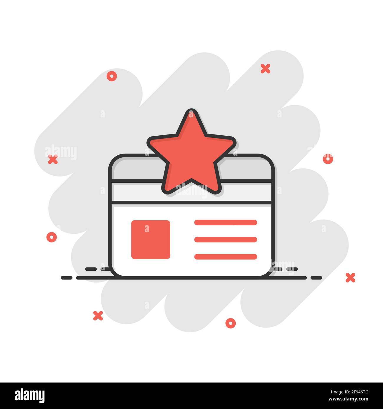 Loyalty card icon in comic style. Reward cartoon vector illustration on ...