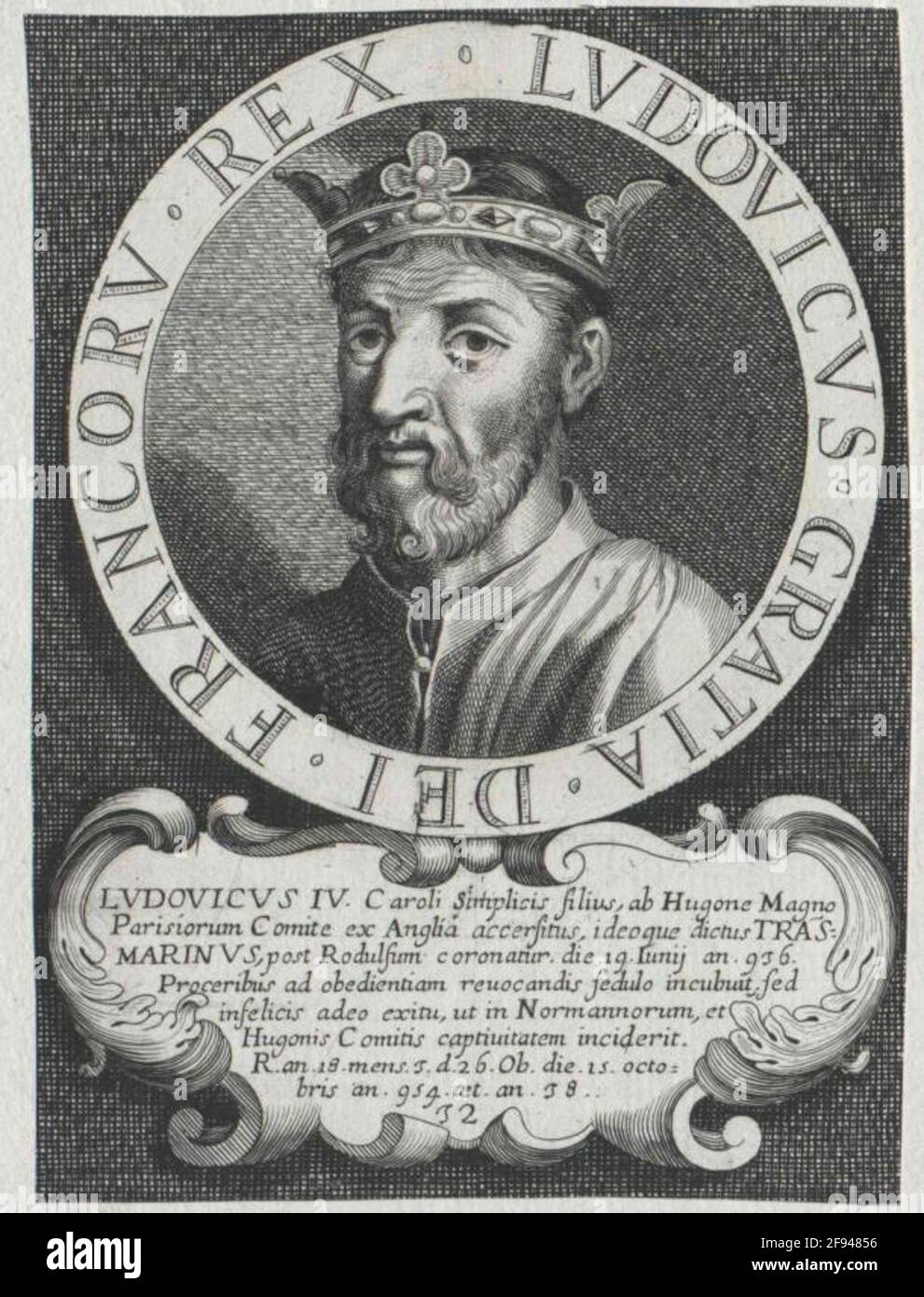 Ludwig IV., The overseas king of France Stock Photo - Alamy