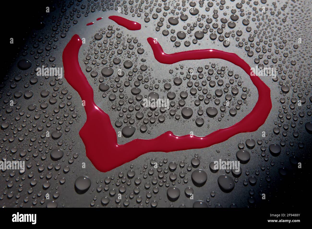 heart symbol blood drop water background Stock Photo - Alamy