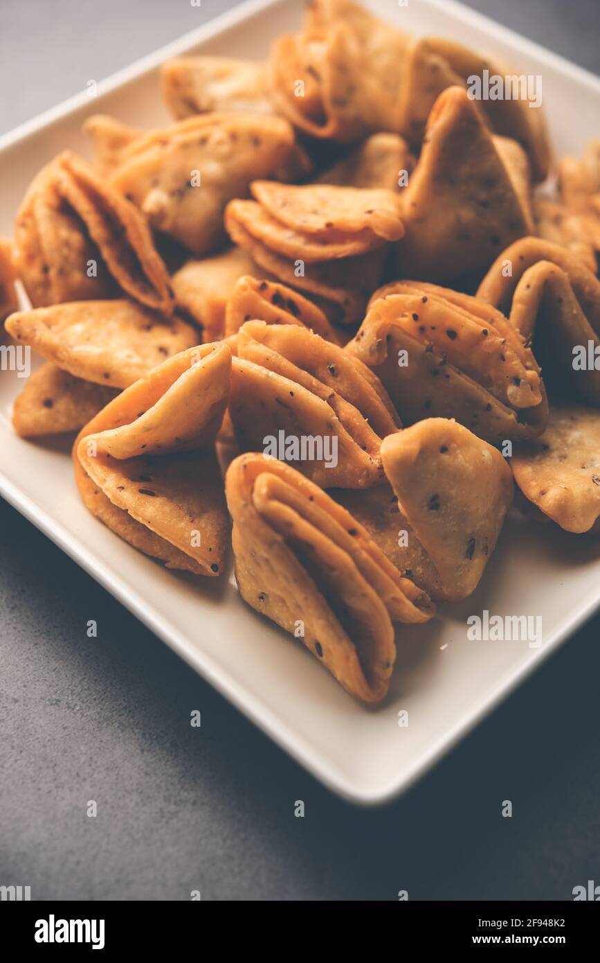 Layered or strips Mathri or mathiya is a popular snack recipe that ...