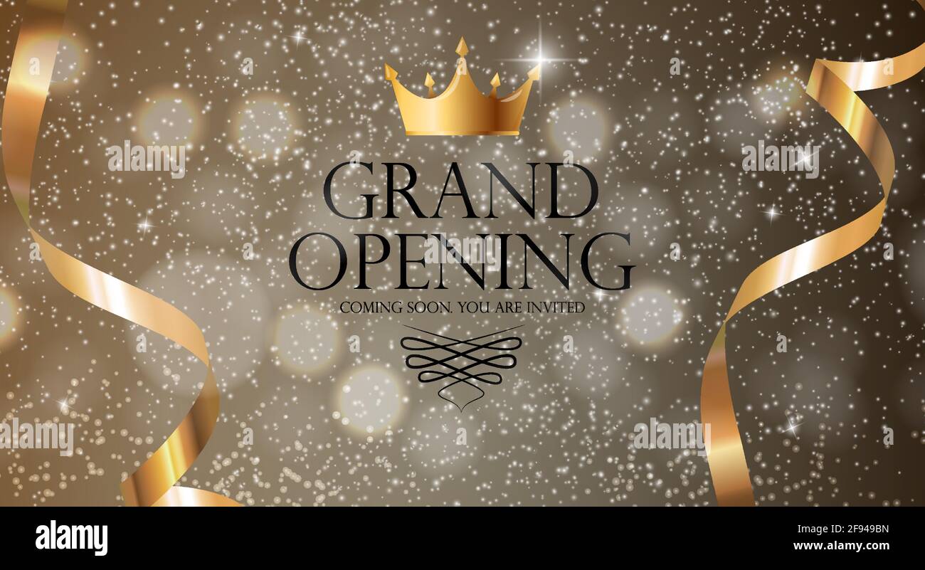 Grand Opening Luxury Invitation Banner Background. Vector Illustration ...