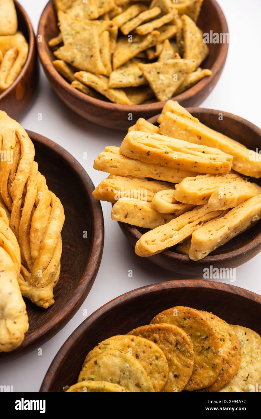 Mathri or Mathiya in group. It's a popular Indian tea time snack Stock ...