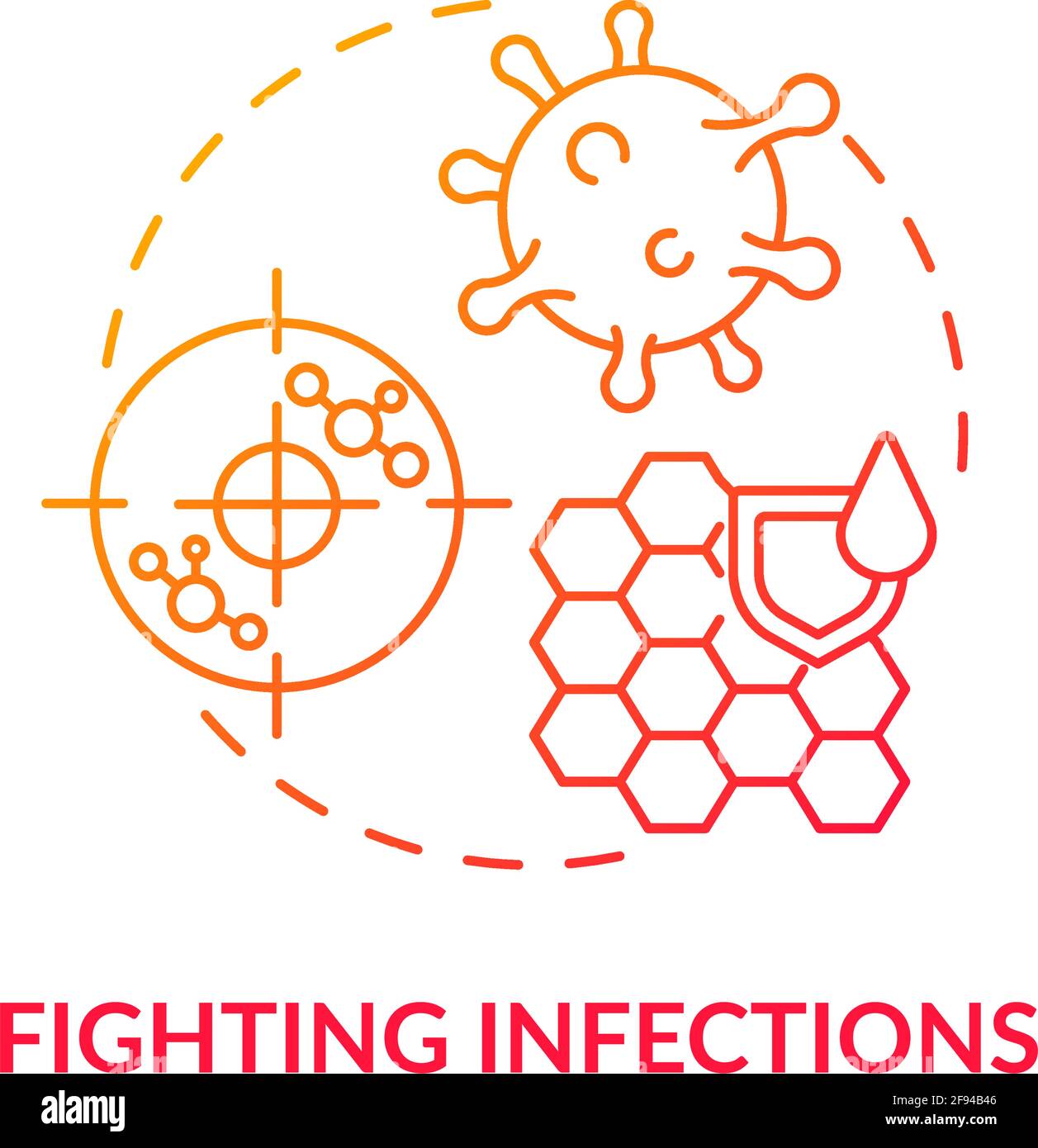 Fighting infections concept icon Stock Vector Image & Art - Alamy