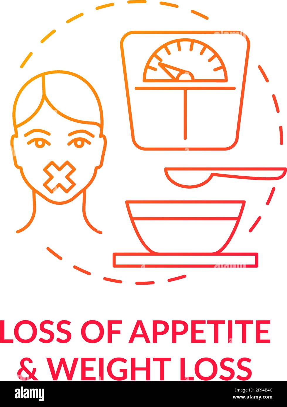 Appetite and weight loss concept icon Stock Vector Image & Art - Alamy