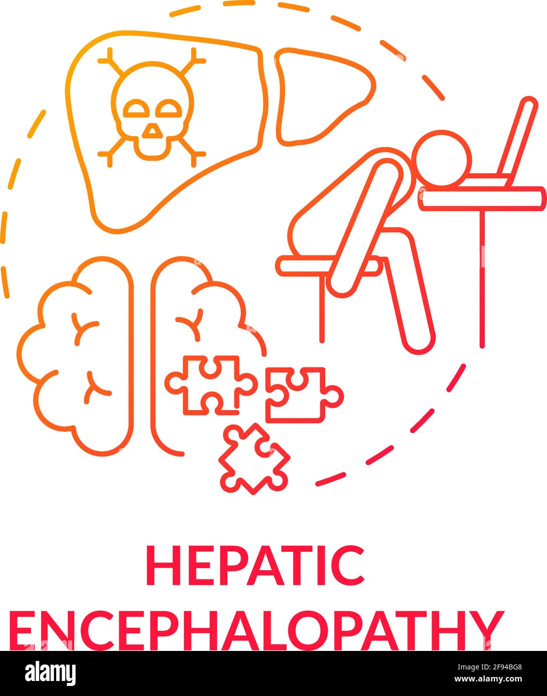 Hepatic encephalopathy concept icon Stock Vector Image & Art - Alamy