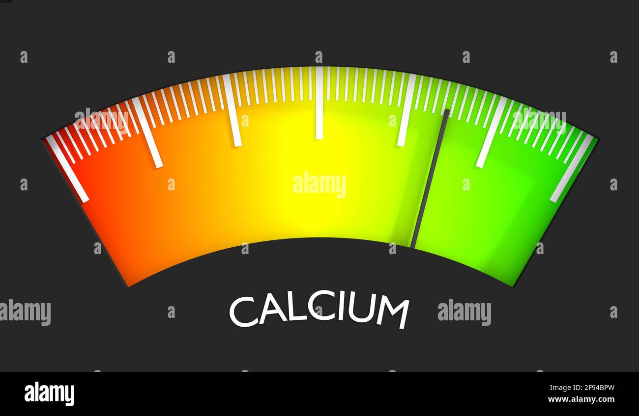 Gradient scale. Calcium level measuring device icon. Sign tachometer ...