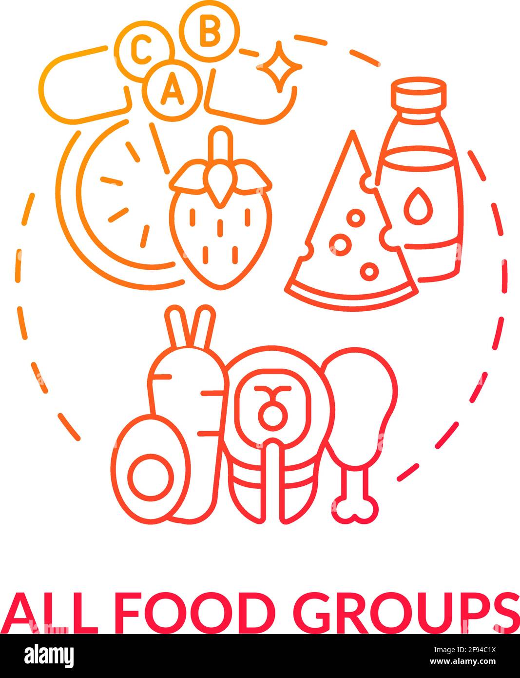 All food groups concept icon Stock Vector Image & Art - Alamy