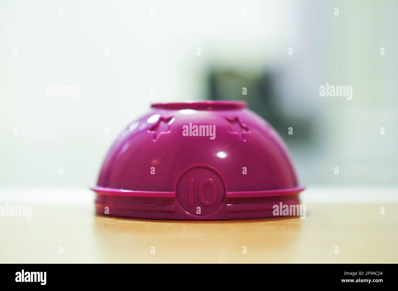 Toy bowl with number Stock Photo - Alamy