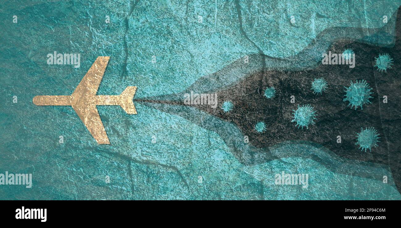 Spreading of viral infection. Medical science relative theme. Paper cut ...