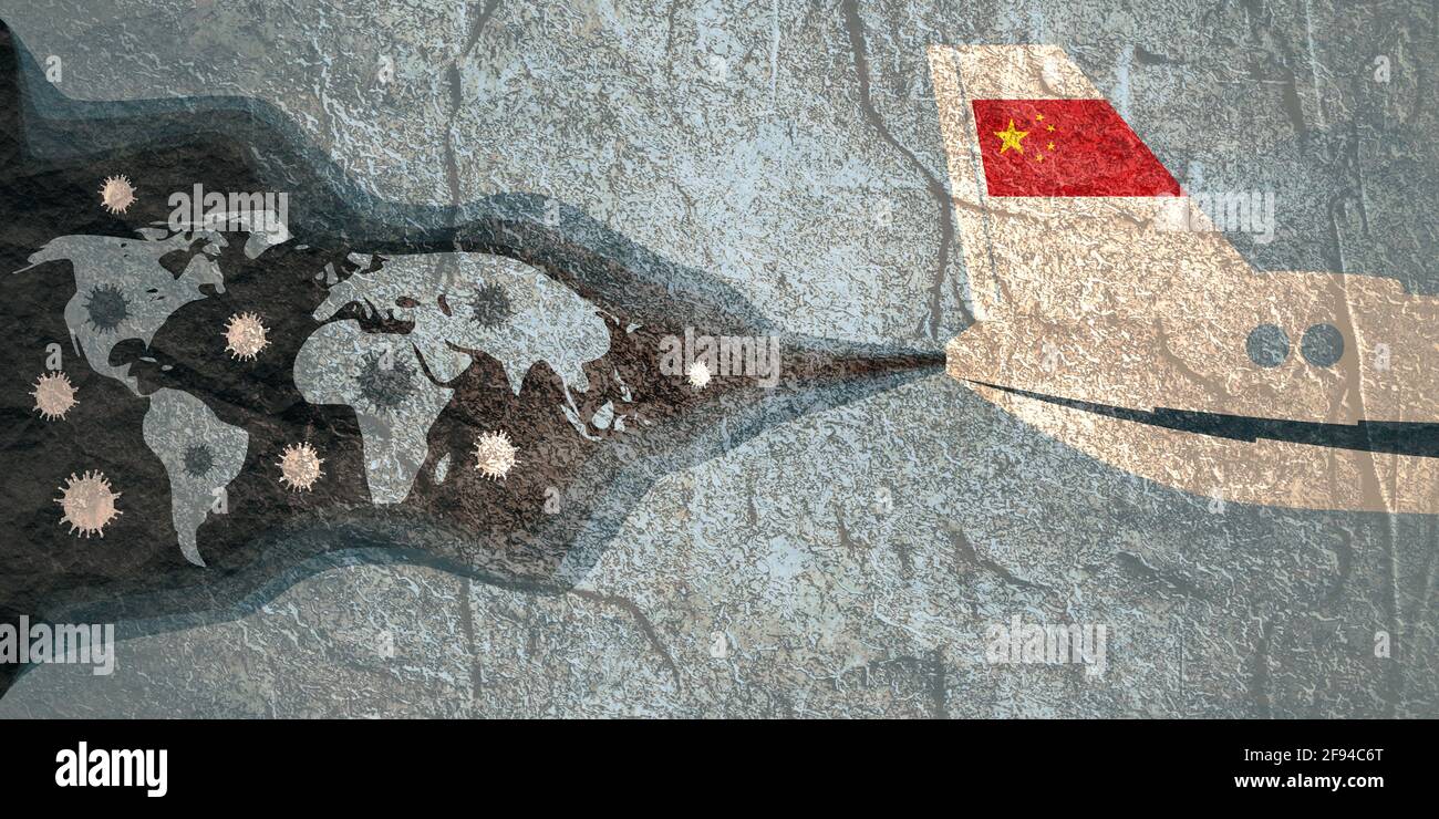 Spreading of viral infection. Medical science relative theme. Paper cut ...