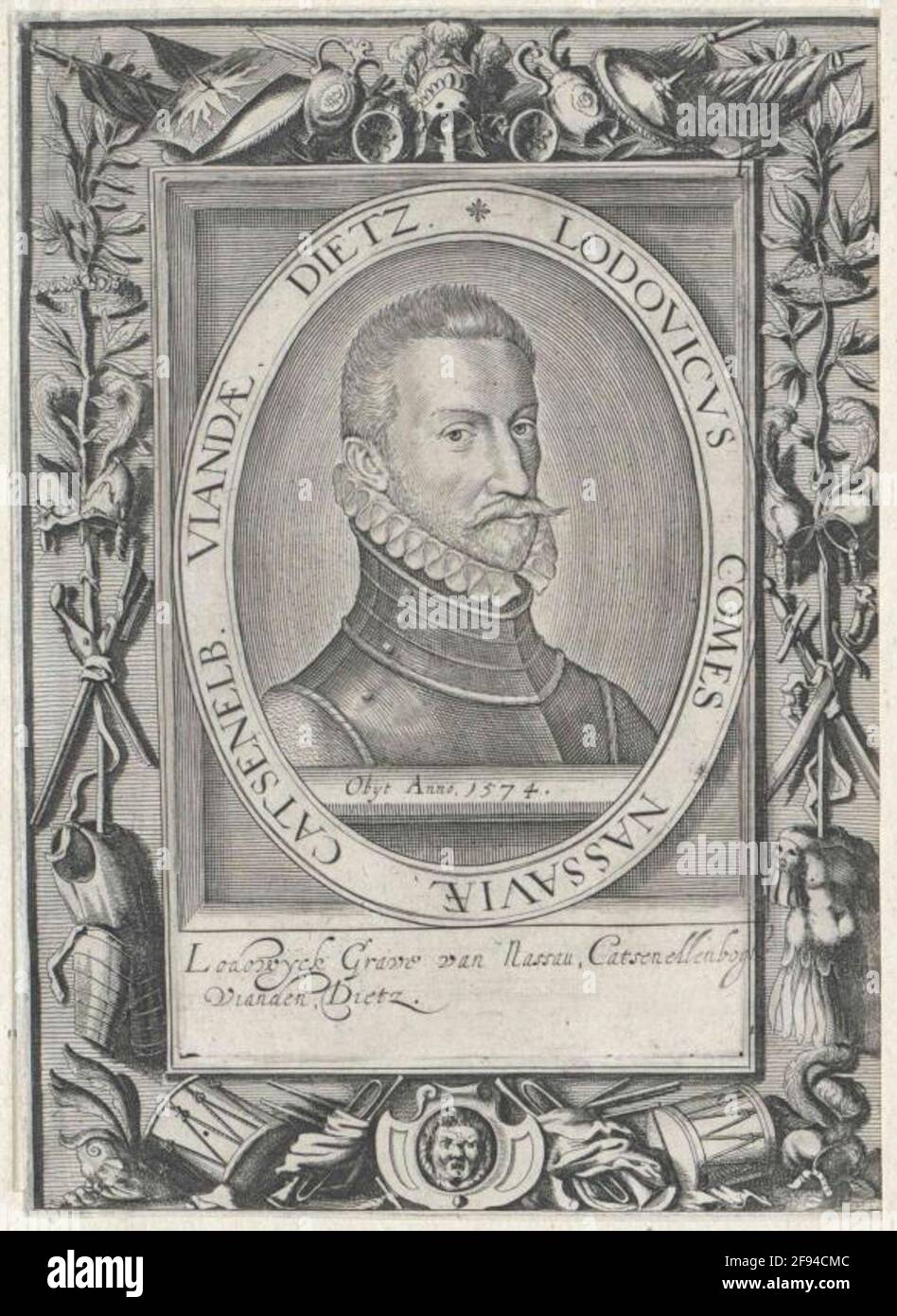 Ludwig, Count of Nassau-Siegen Fast Chest, 3/4 from the right; BARHAUPT ...