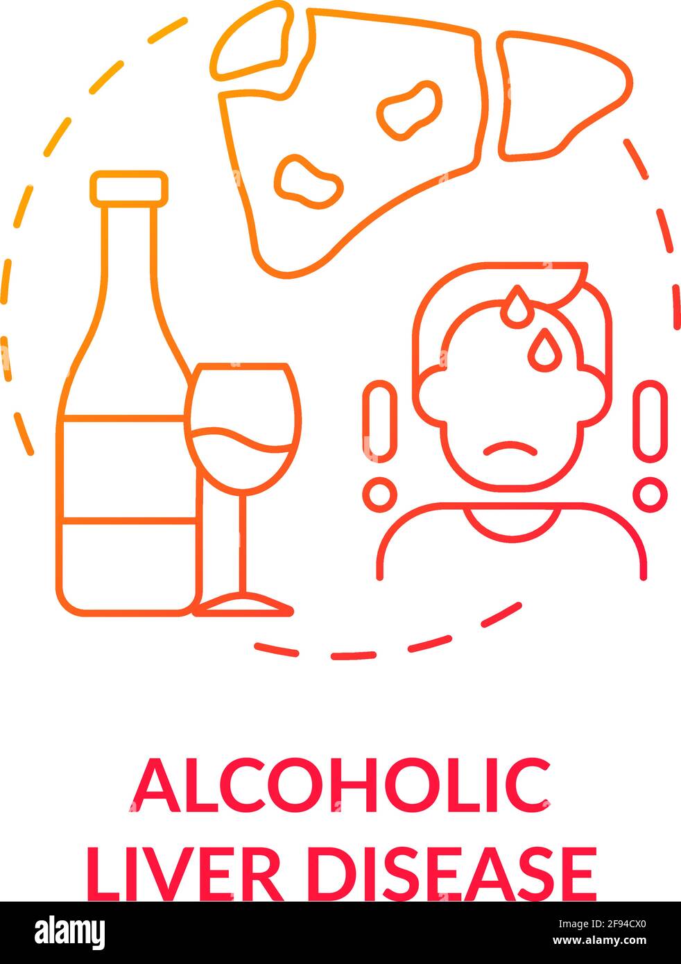 Alcoholic liver disease concept icon Stock Vector Image & Art - Alamy