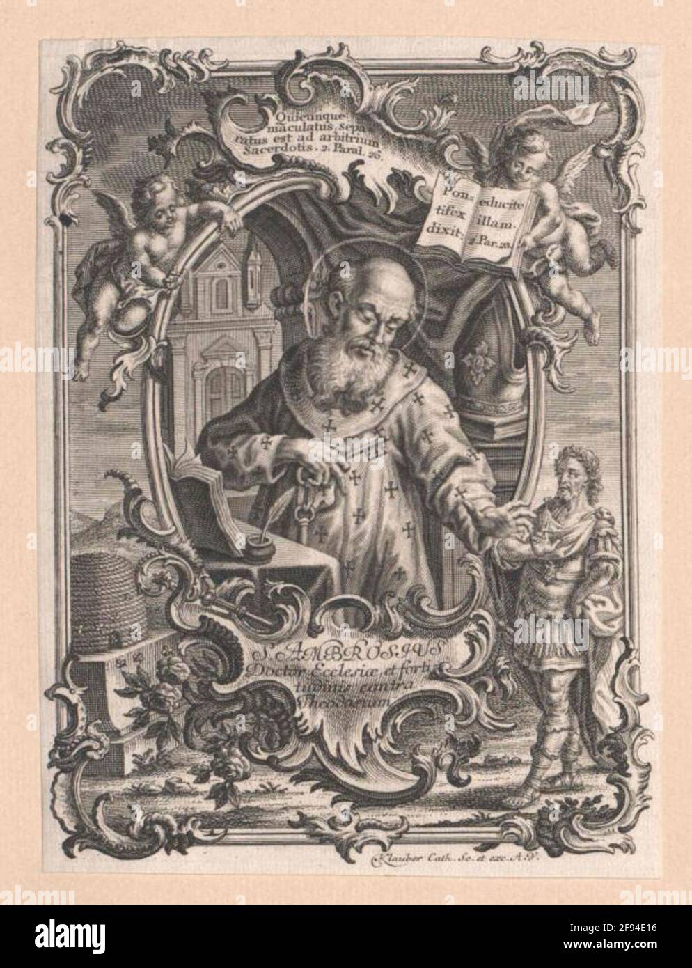 Ambrosius of Milan, saint Stock Photo - Alamy