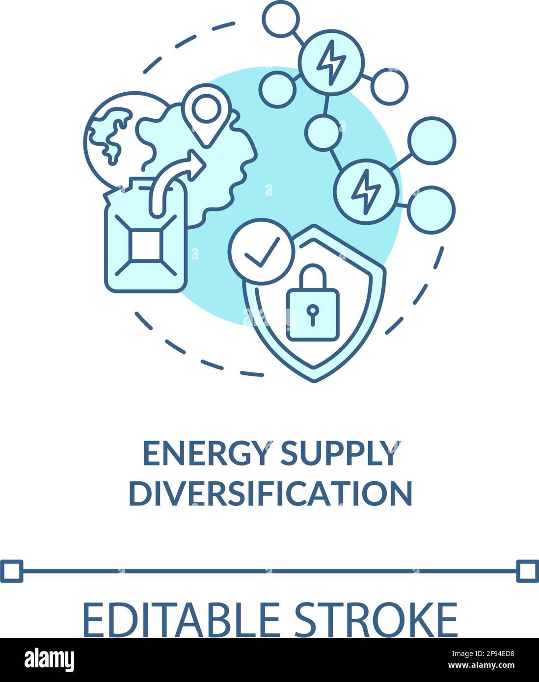 Energy supply diversification concept icon Stock Vector Image & Art - Alamy