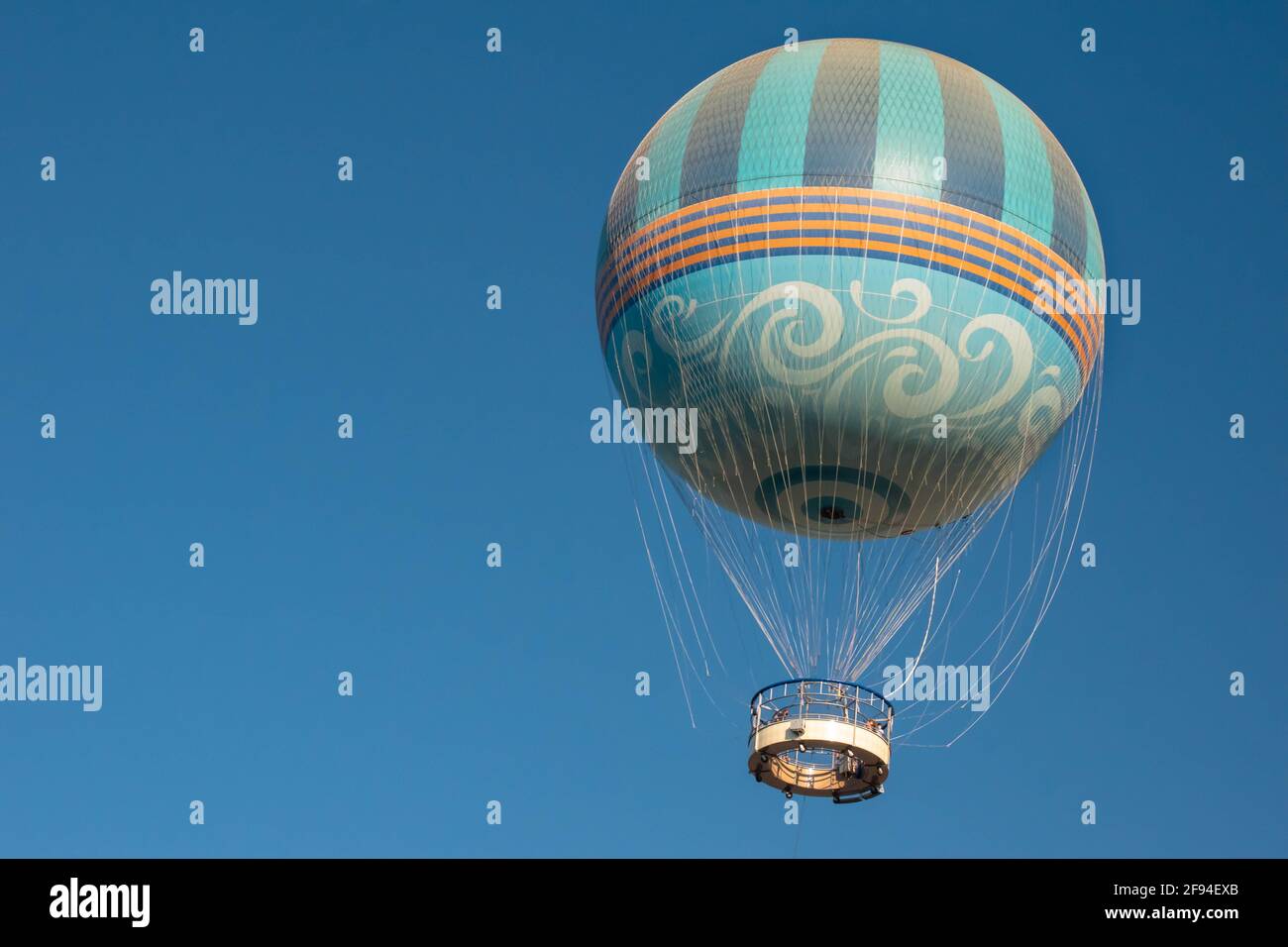 Orlando, Florida. October 13, 2020. Top view of hot air ballon at ...