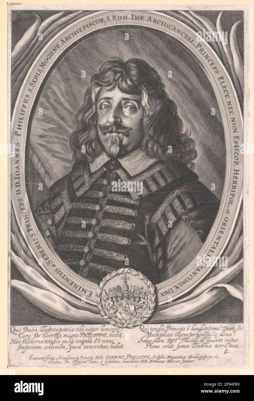 Schönborn, Johann Philipp von Stecher: Merian, Matthew (the younger one ...