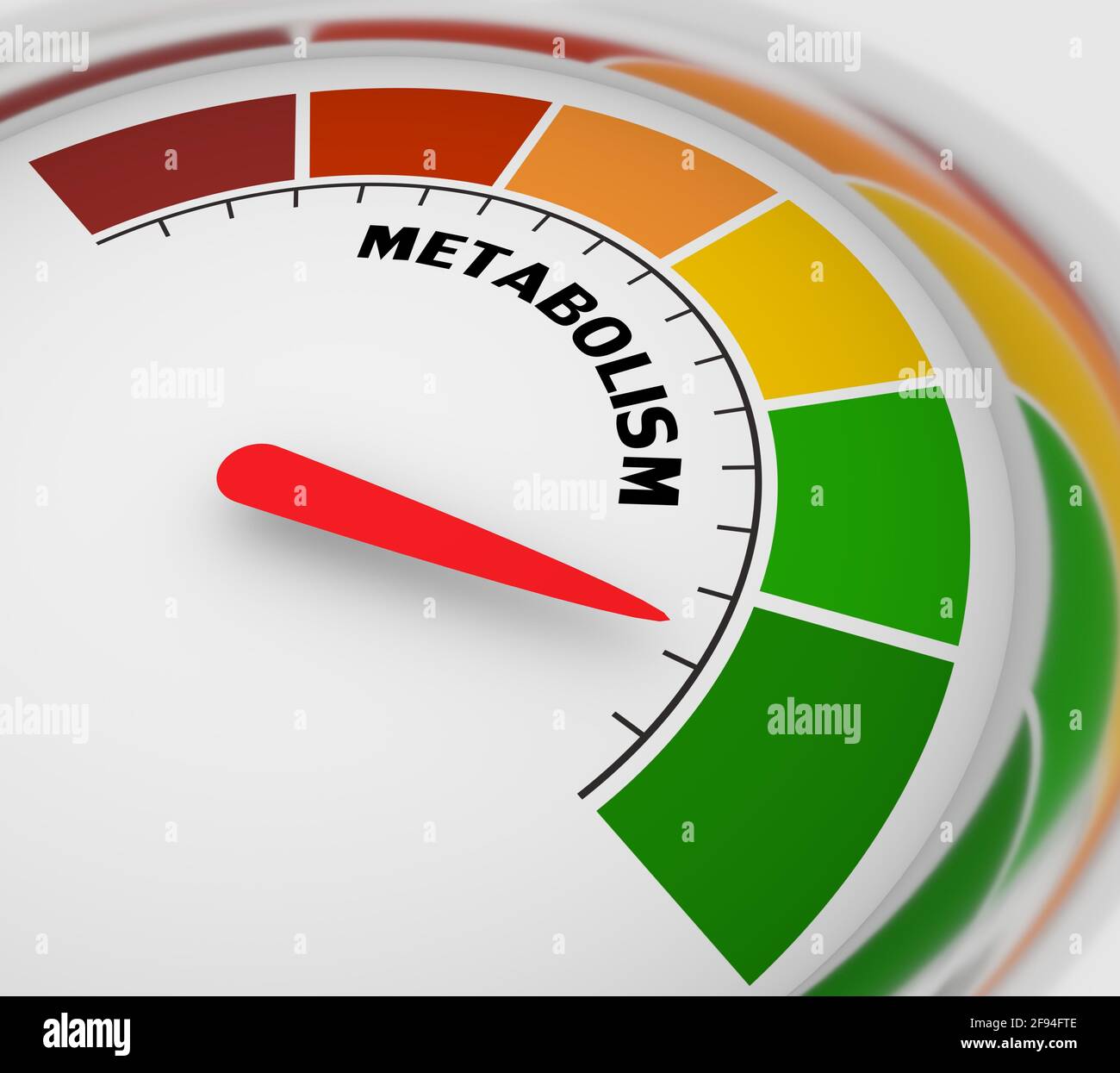 Metabolism level scale with arrow. The measuring device icon. Sign ...