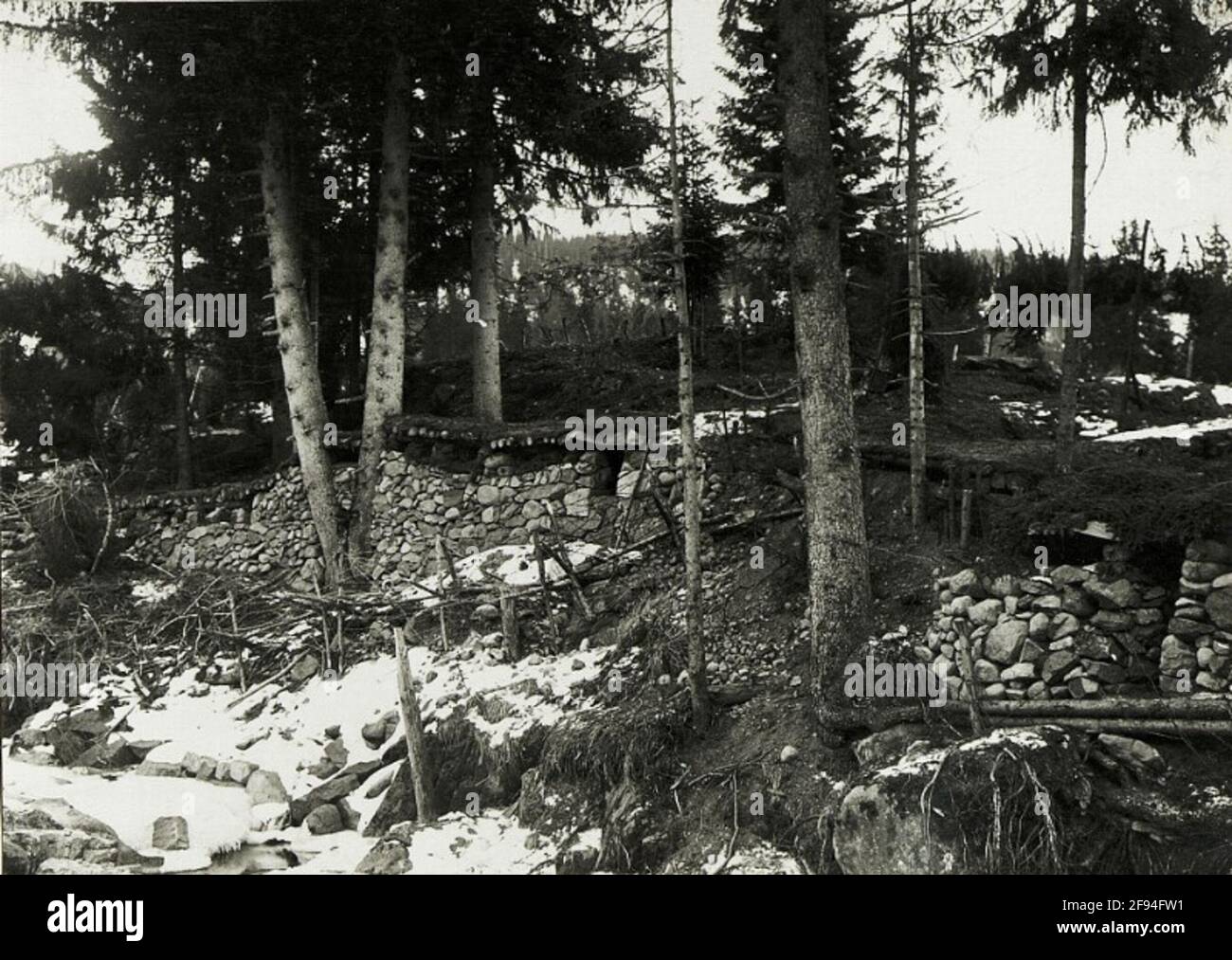 First Italian Defense Line at Paneevggio Stock Photo - Alamy