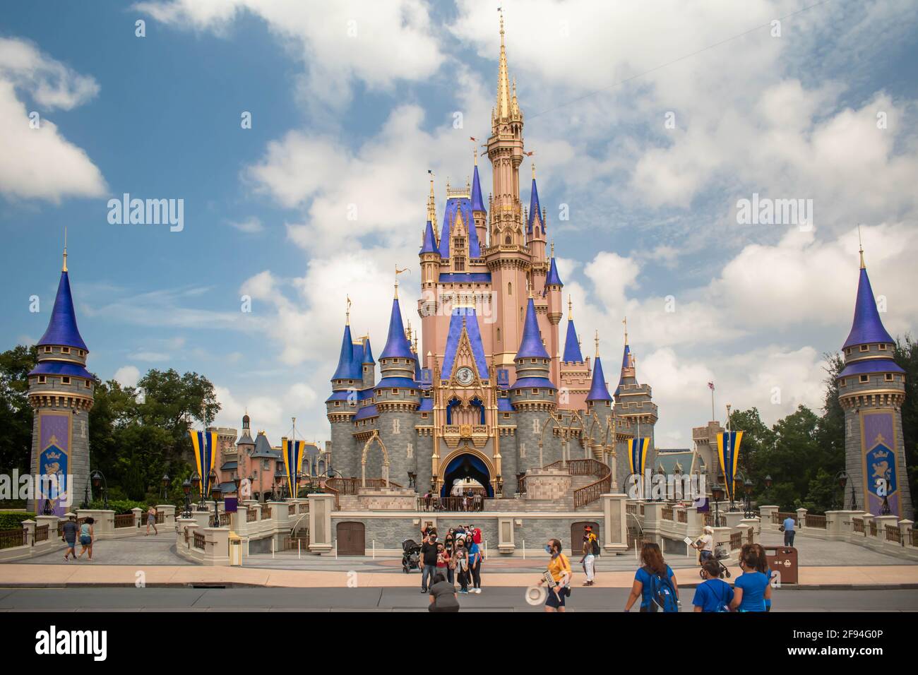 Orlando , Florida. September 21, 2020. Beautiful view of Cinderella ...