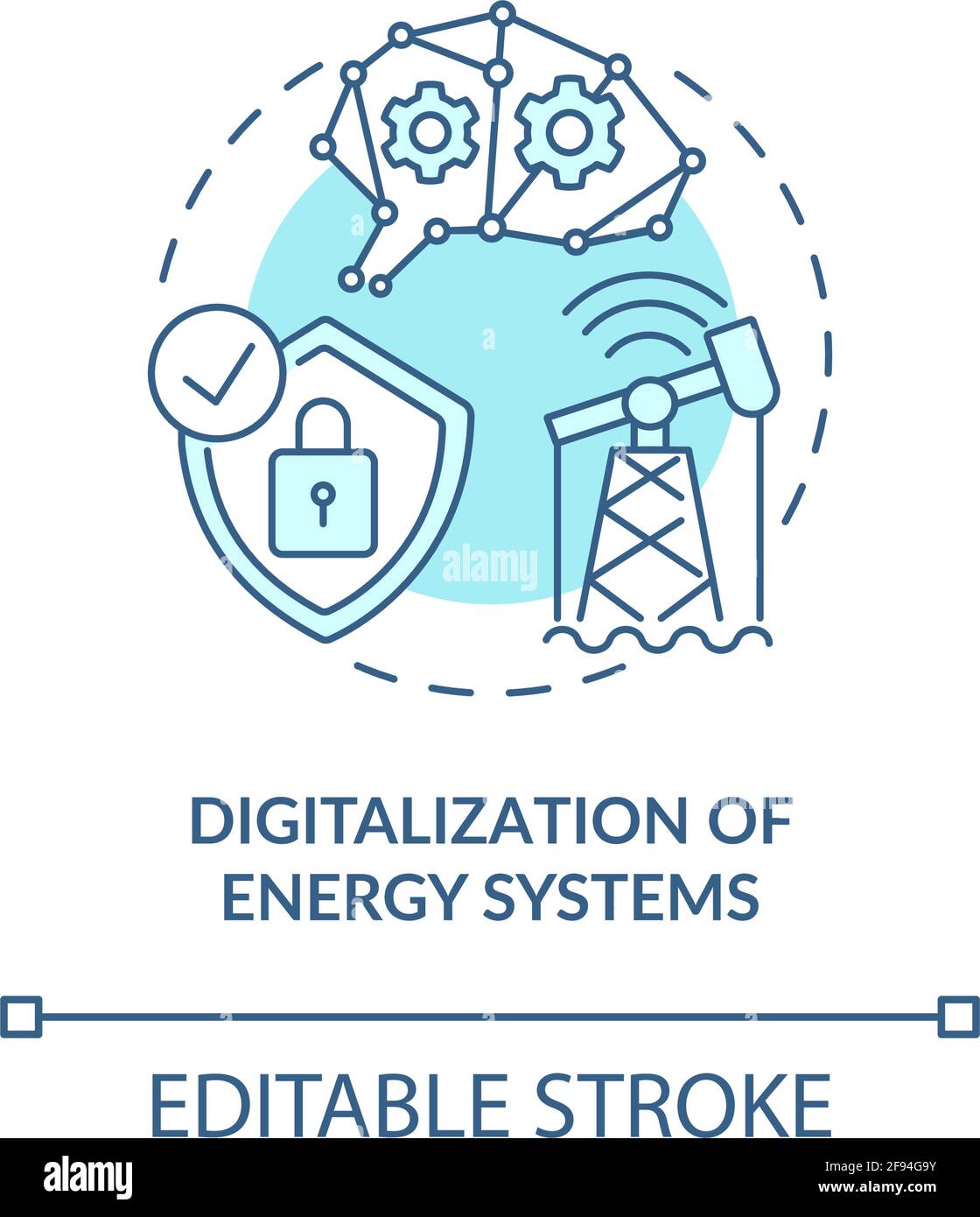 Energy systems digitalization concept icon Stock Vector Image & Art - Alamy