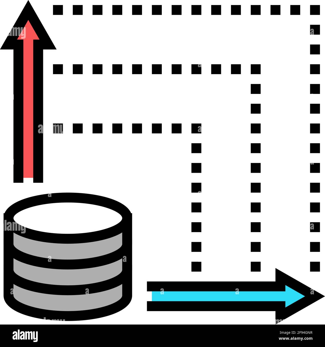 graphic monitoring digital processing color icon vector illustration ...