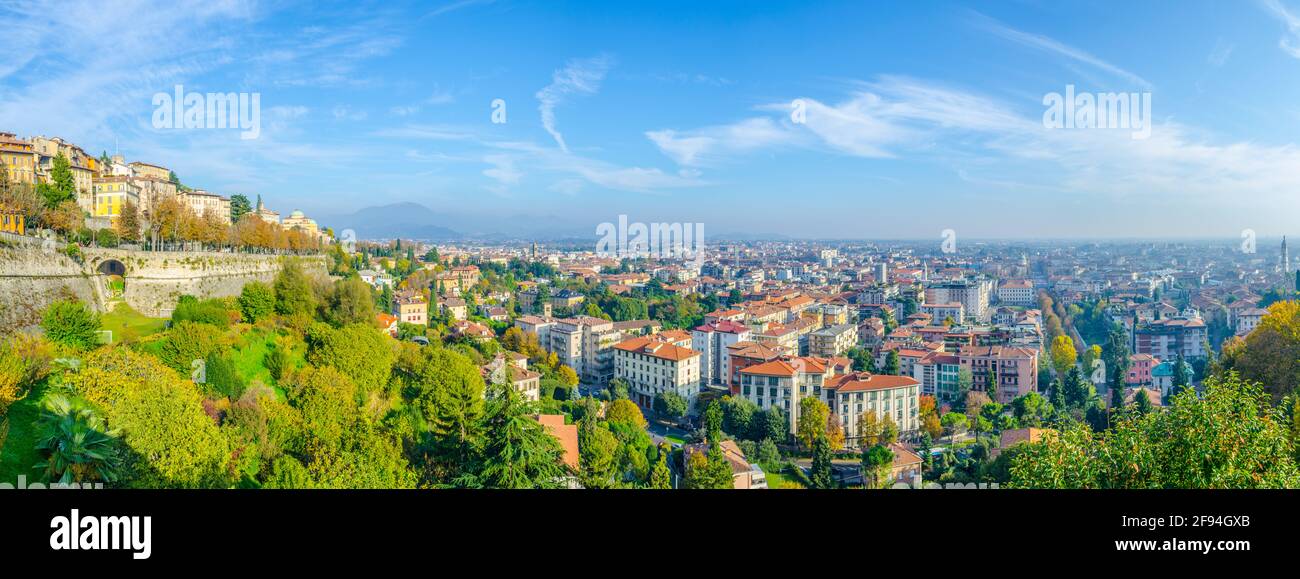Aerial view of Bergamo, Italy Stock Photo - Alamy