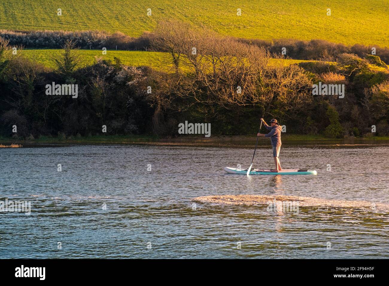 Man paddleboard newquay hi-res stock photography and images - Alamy