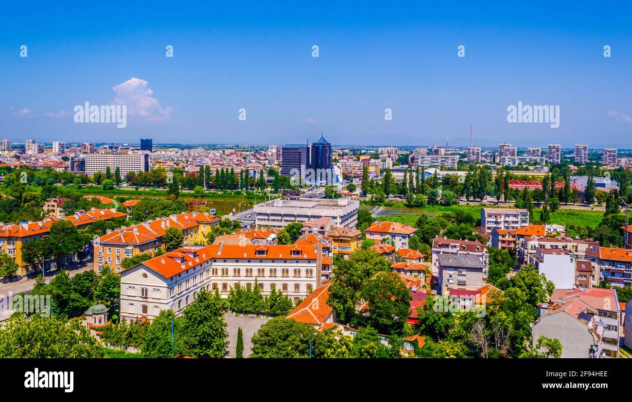 Aerial view of the Bulgarian city Plovdiv Stock Photo - Alamy