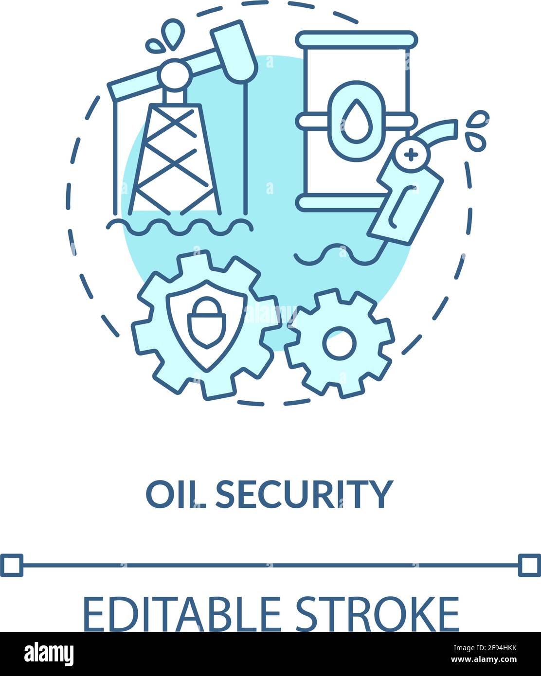 Oil security concept icon hi-res stock photography and images - Alamy