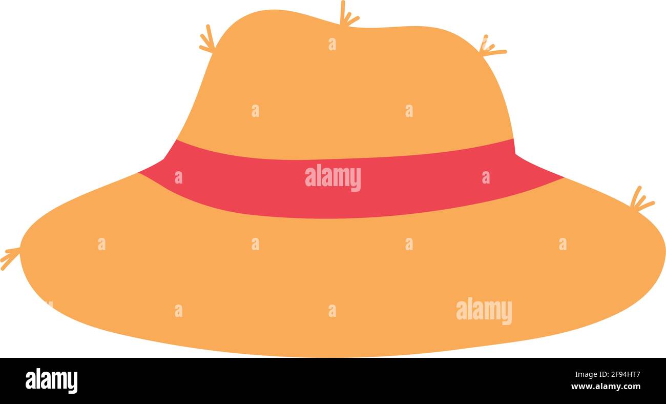 Straw hat red ribbon Stock Vector Images - Alamy