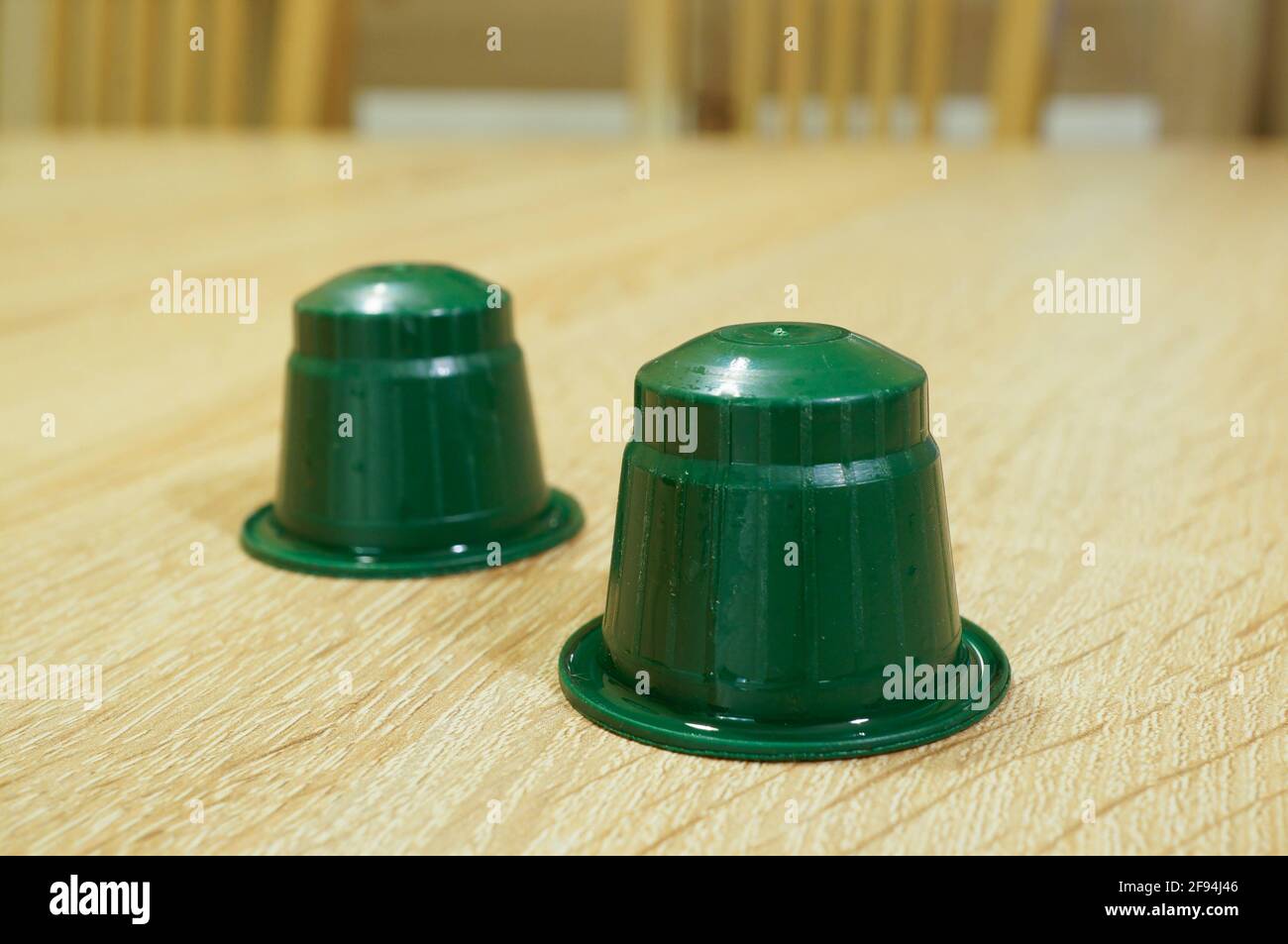 Coffee capsules on tab Stock Photo - Alamy