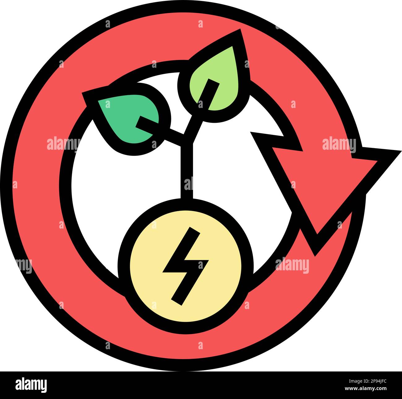 plant recovery energy saving color icon vector illustration Stock ...