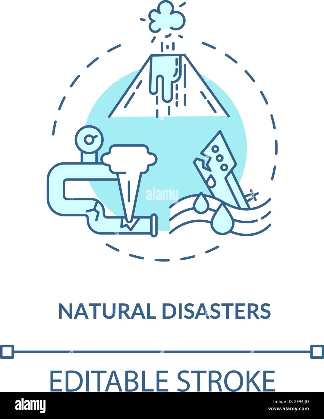 Natural disasters concept icon Stock Vector Image & Art - Alamy