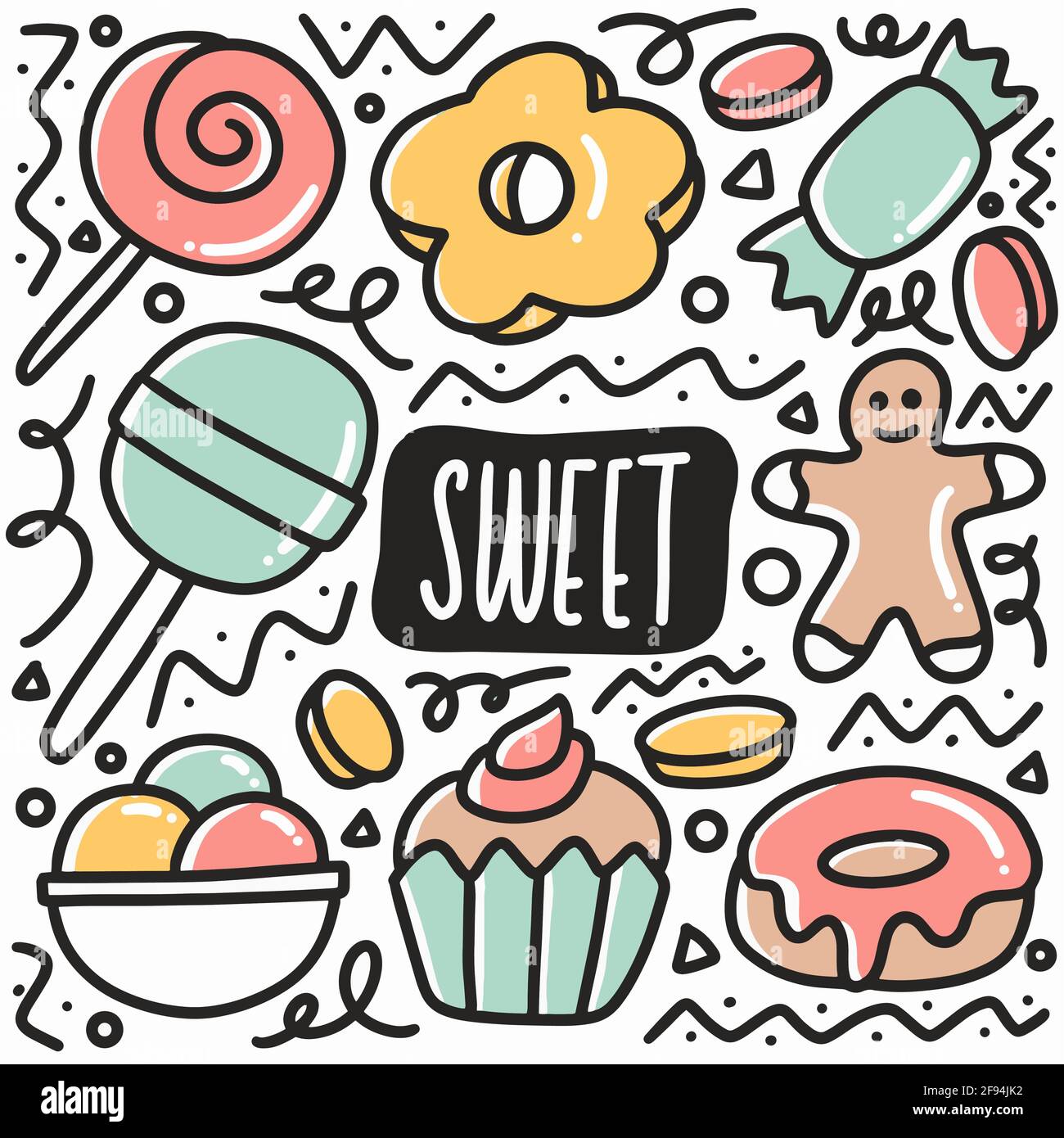 Food art concept set Cut Out Stock Images & Pictures - Alamy