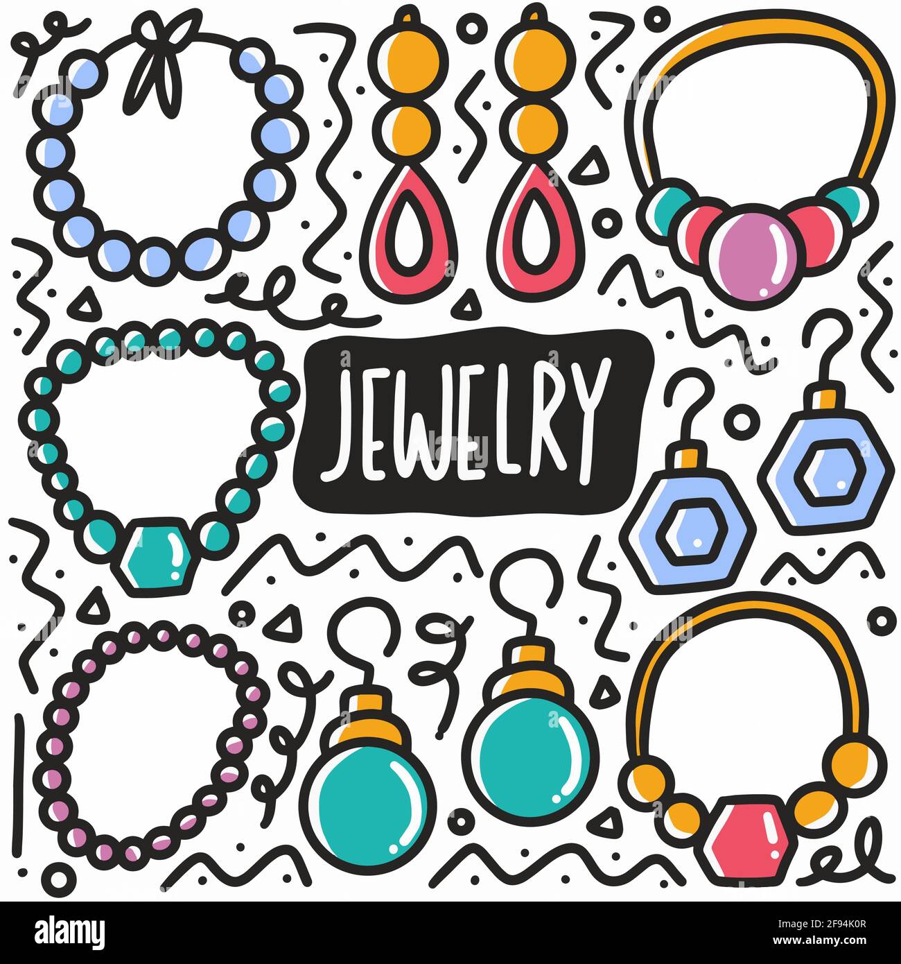 Jewelry icon set cartoon Cut Out Stock Images & Pictures - Alamy