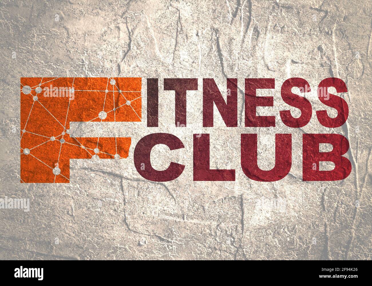 Fitness club text. Emblem for sport club Stock Photo - Alamy