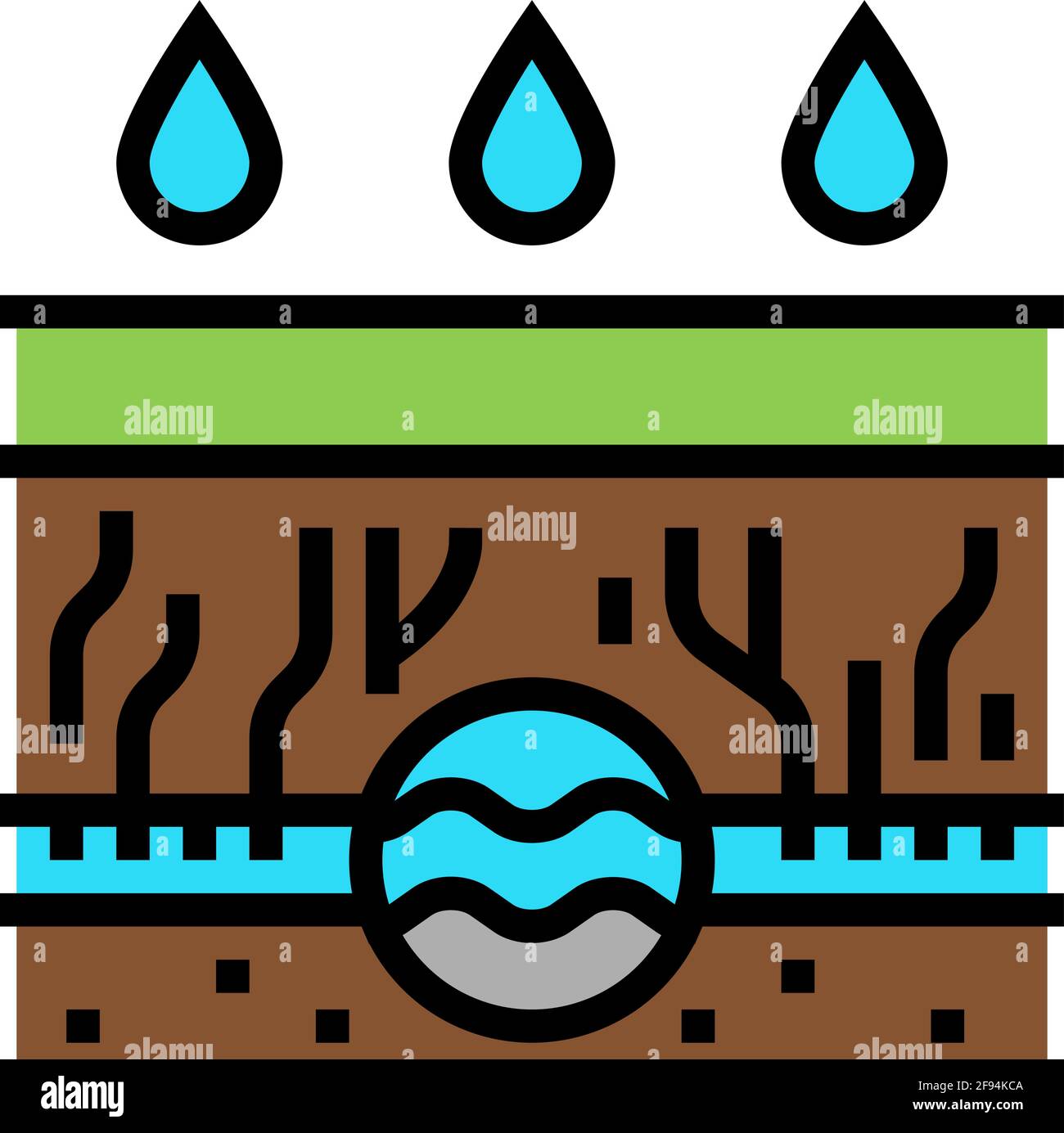 rain gutter drainage system color icon vector illustration Stock Vector ...