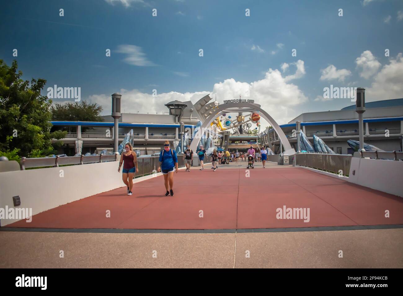Orlando , Florida. September 21, 2020. Panoramic view of Tomorrowland ...