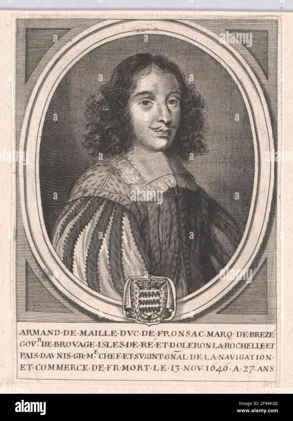 Mesh, Duke de Fronsac-Breze, Jean Armand de Stock Photo - Alamy